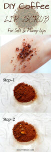 3 Ingredients DIY Coffee Lip Scrub for Soft & Plump Lips