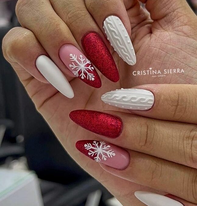 28 Red Christmas Nail Ideas Beauty Bruh