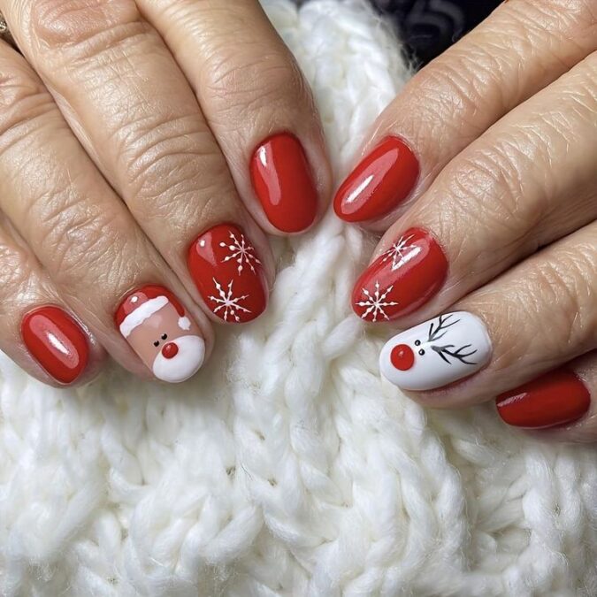 21 Cute Santa Clause Nails To Recreate RN in 2025